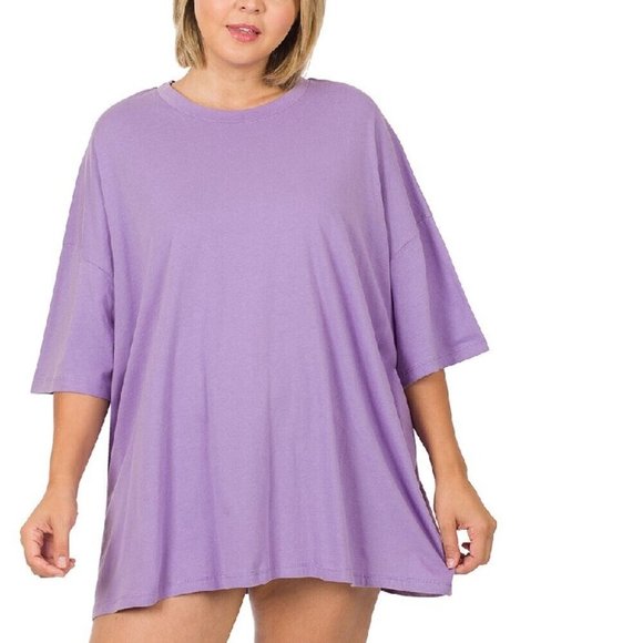Zenana Outfitters | Tops | Plus Size Boyfriend T Shirt Womens Oversized ...